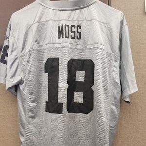 Reebok | Shirts & Tops | Vintage Randy Moss Replica Raiders Jersey ...